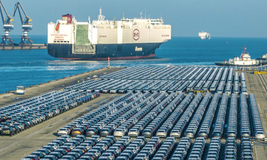 BYD's first chartered vessel heads for Europe with EVs | Automotive ...